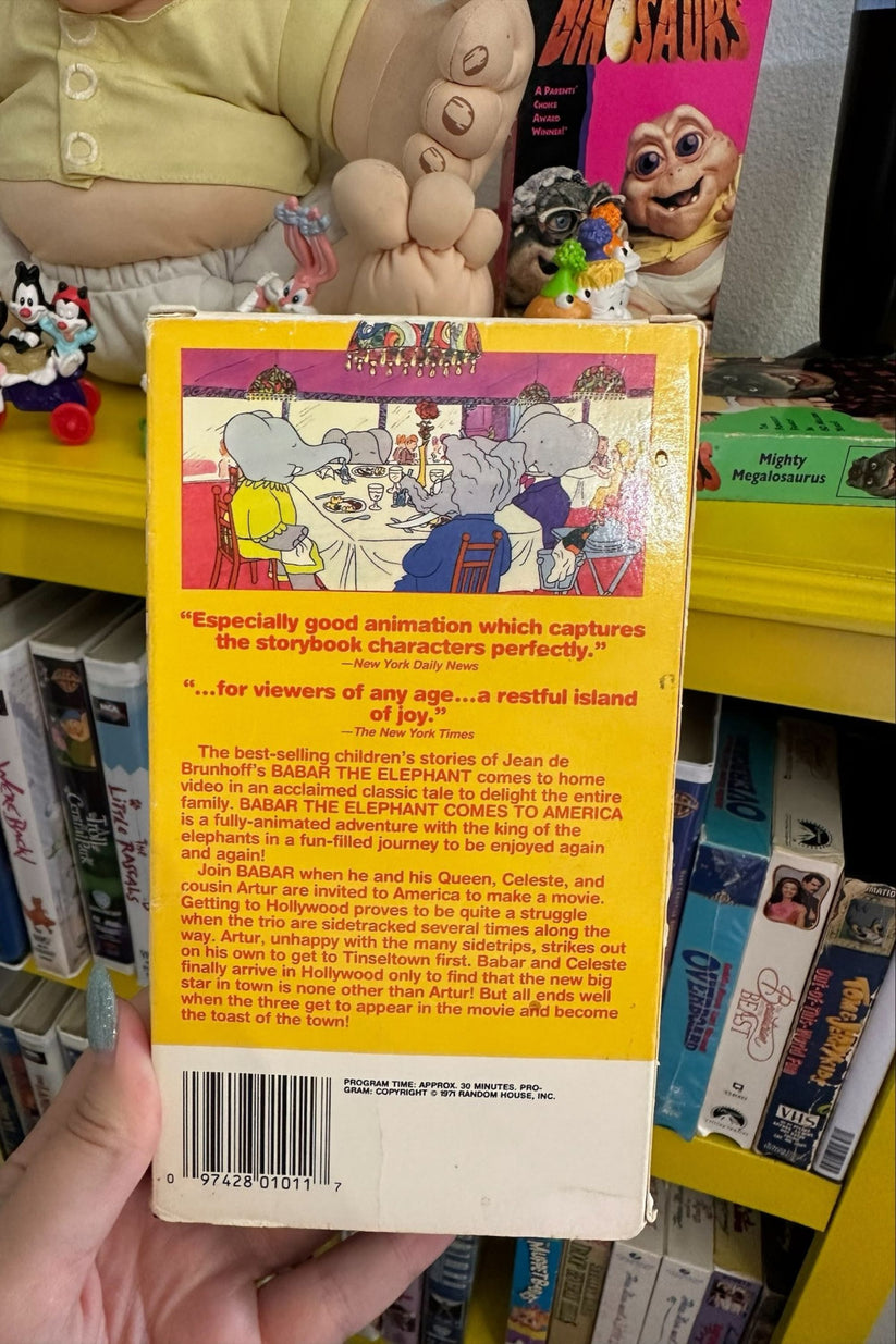 BABAR THE ELEPHANT COMES TO AMERICA VHS* – Nostalchicks